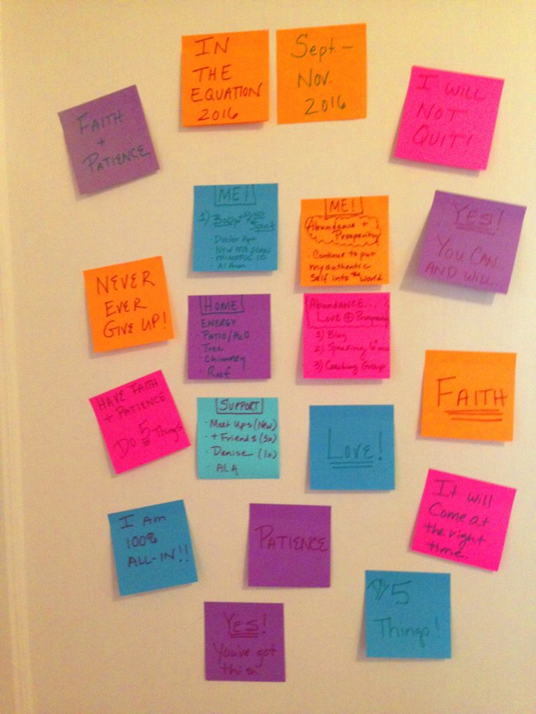 The Post-it Note Plan. #intheequation | She Climbed Until She Saw | She ...